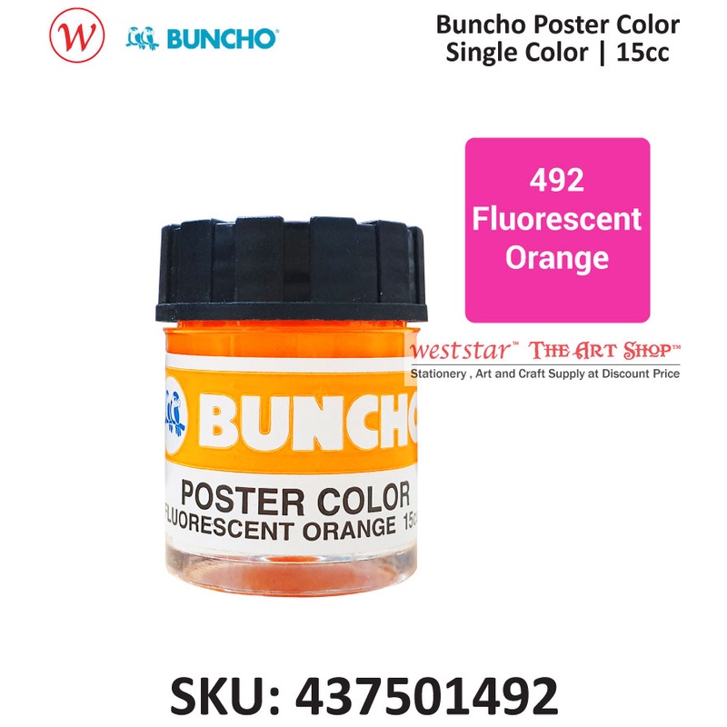 [WETAS] Buncho Poster Color Paint, Single Bottle Poster Colour, Buncho ...