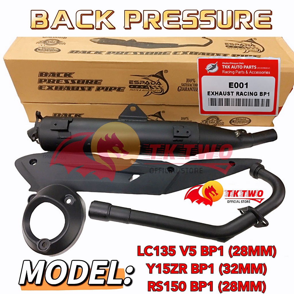 (E001) RS150 / Y15ZR /LC135 (28MM/32MM) EXHAUST PIPE RACING BACK ...