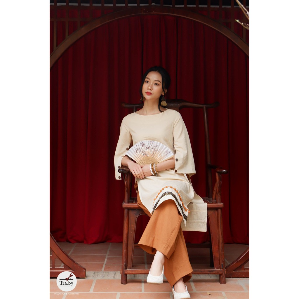 Set Ao Dai Thanh Tu Traby Design | Shopee Malaysia