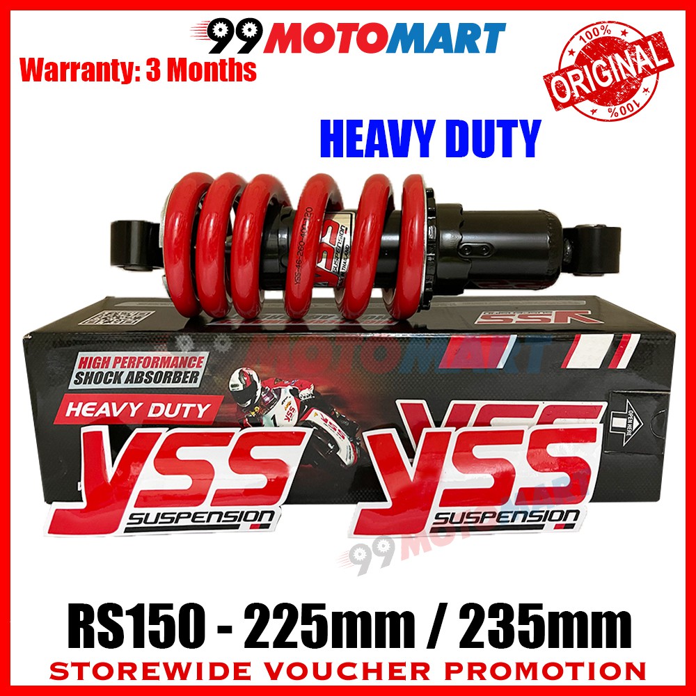 YSS RS150 MONOSHOCK RS150 Absorber Heavy Duty 225mm 235mm Original Thailand | Shopee Malaysia