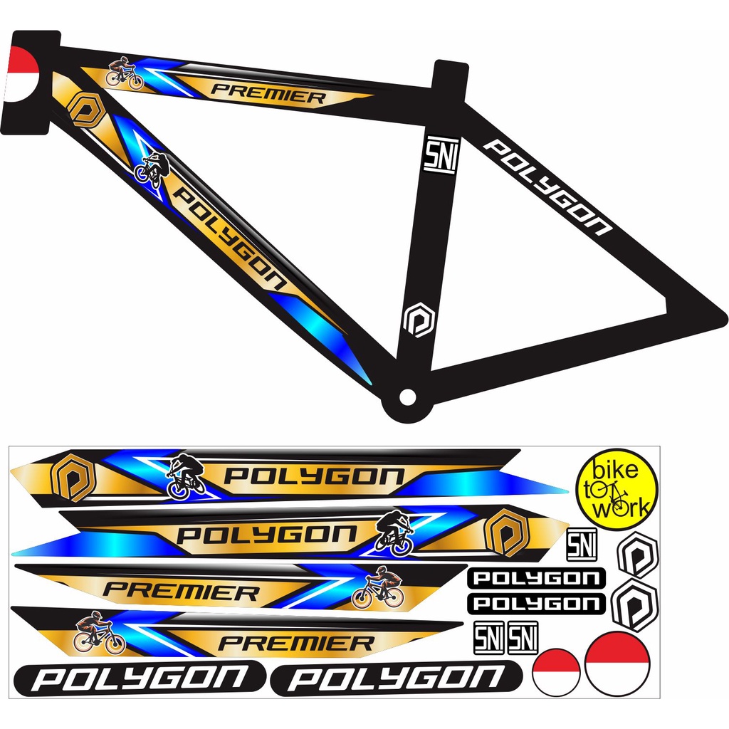 Bike STRIPING P0LYG0N VARIATIONS MOTIF POLIGON BIKE ART STRIPING SIMPLE ...