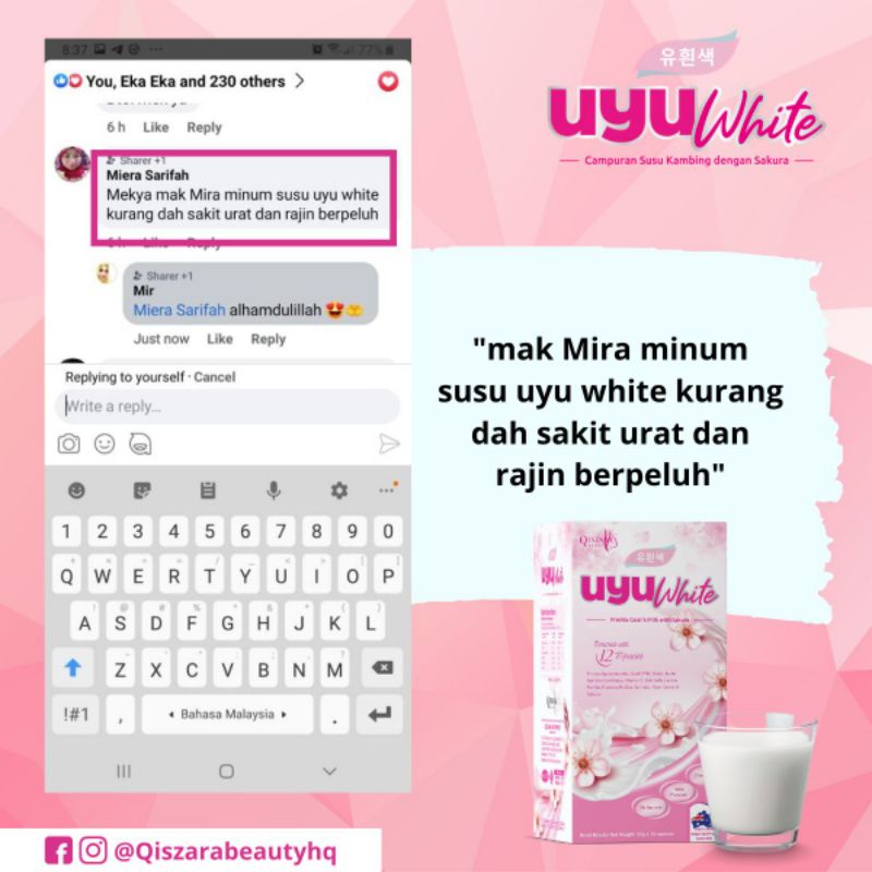 uyu white supplement viral | Shopee Malaysia