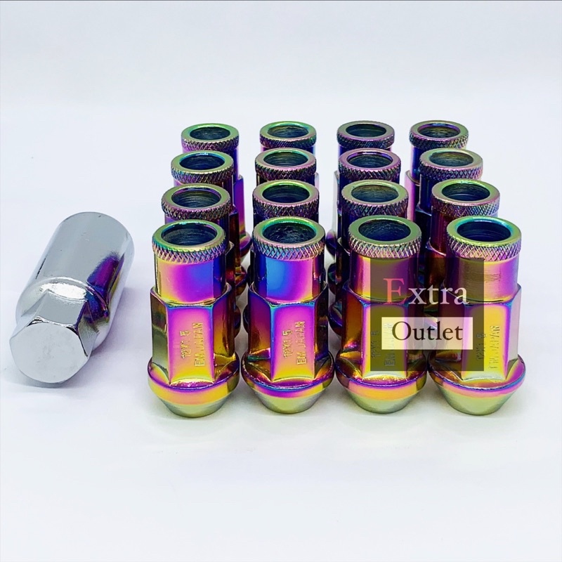 JAPAN Open End Hexagon Racing Steel Wheel Nut (M12 x 1.5MM) Nut Besi ...