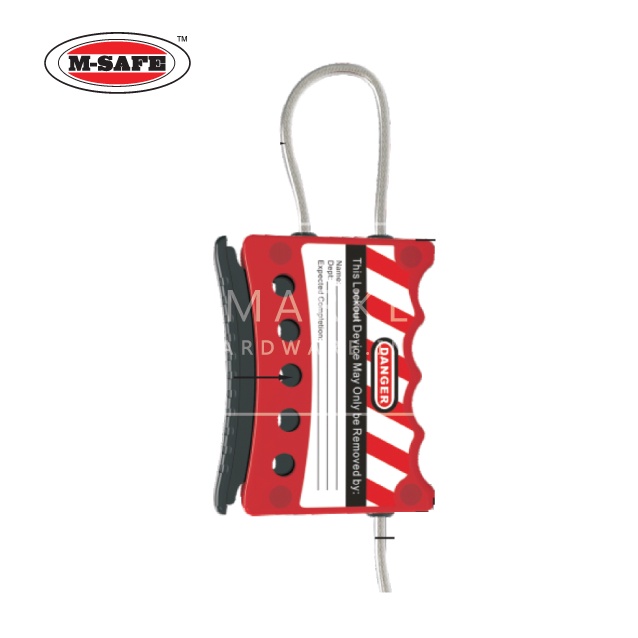 M-SAFE SAFETY MULTIPURPOSE CABLE LOCKOUT /ADJUSTABLE CABLE LOCKOUT ...