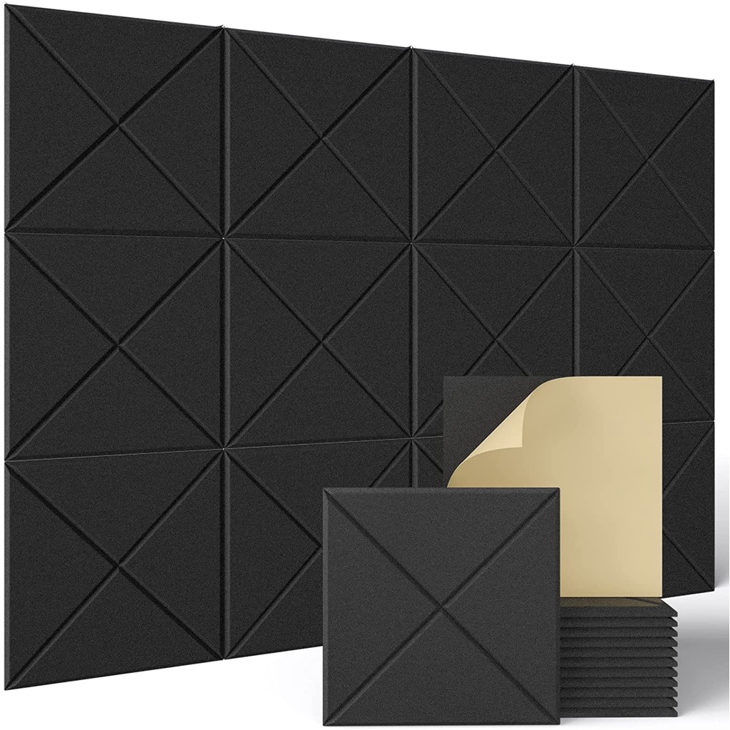 32pcs 30x30cm Acoustic Panels Self-Adhesive Foam Panel Sound Absorbing ...