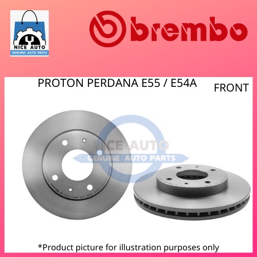 PROTON PERDANA E55A / E54A (FRONT) BRAKE DISC ROTOR -BRAND BREMBO | Shopee Malaysia