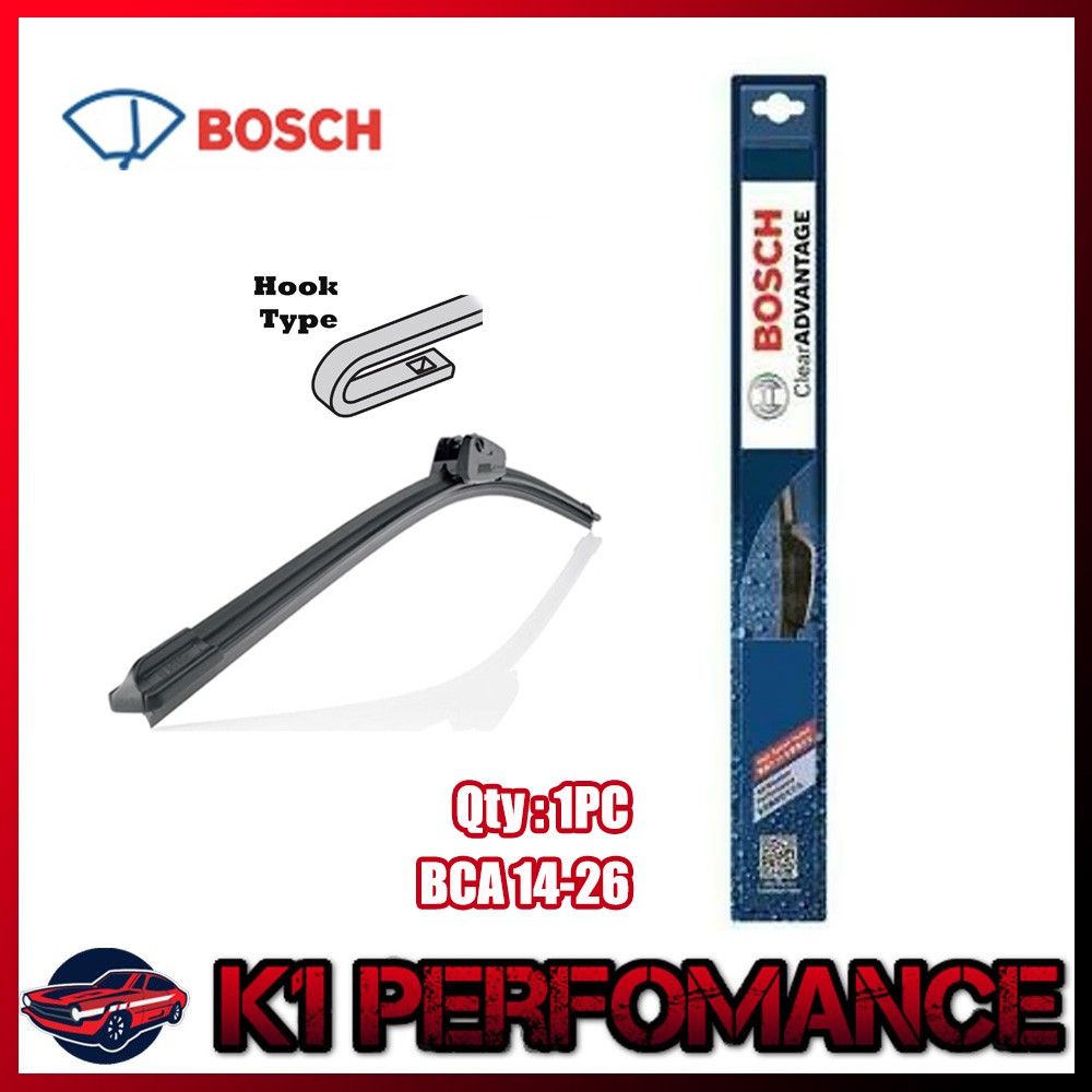 Bosch Clear Advantage Soft Wiper Blade BCA ( Compatible with all U-Hook Type ) | Shopee Malaysia