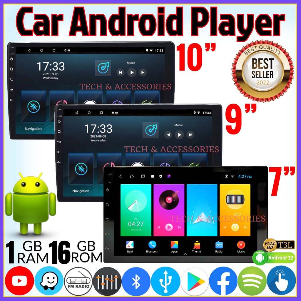 Car Android Player 7"9"10 inch Best Quality Full HD Touch Screen 2din ...