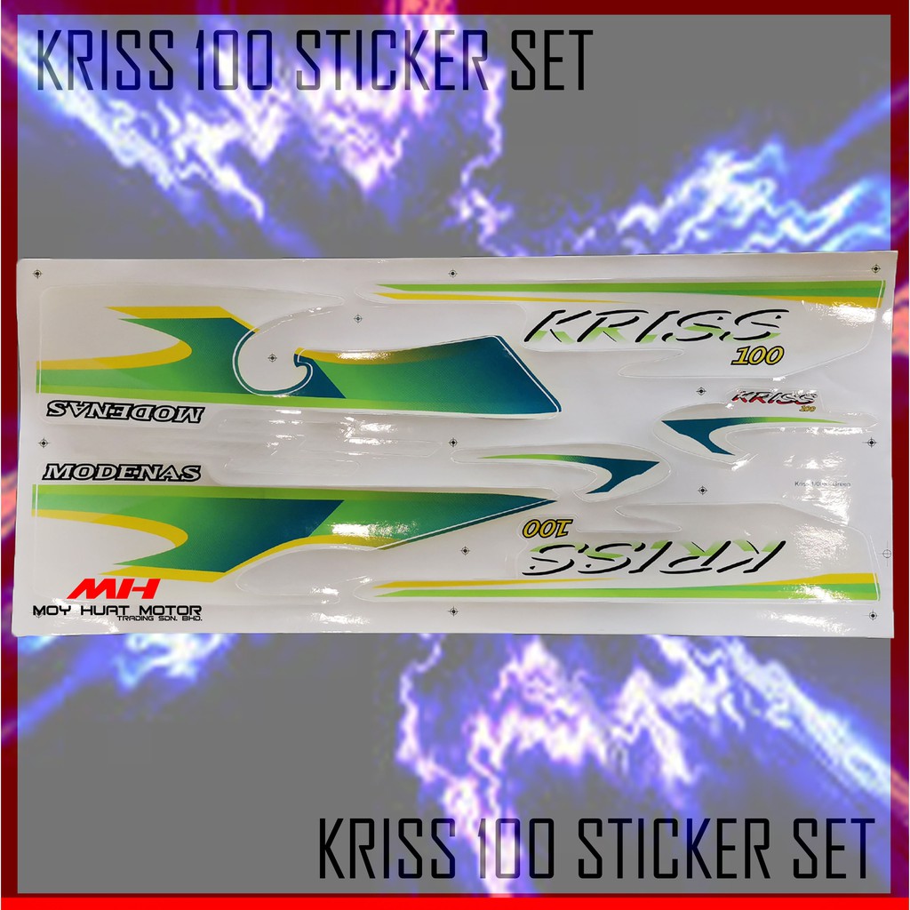 MODENAS KRISS 100 STICKER SET / KRISS100 STICKER SET | Shopee Malaysia