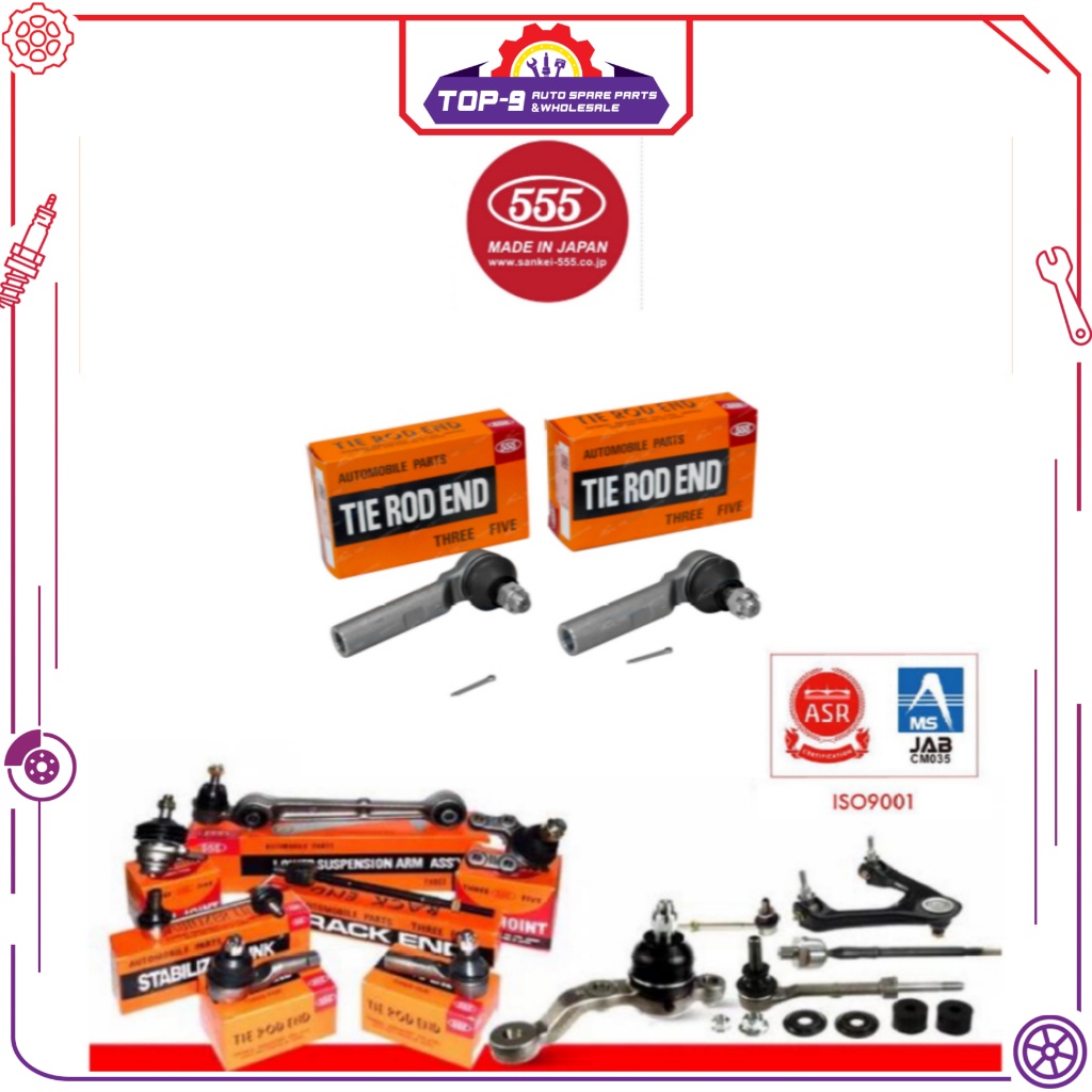 (2pc) 555 Japan Tie Rod End Set SE-3641 for Toyota Altis ZZE121 Wish ...