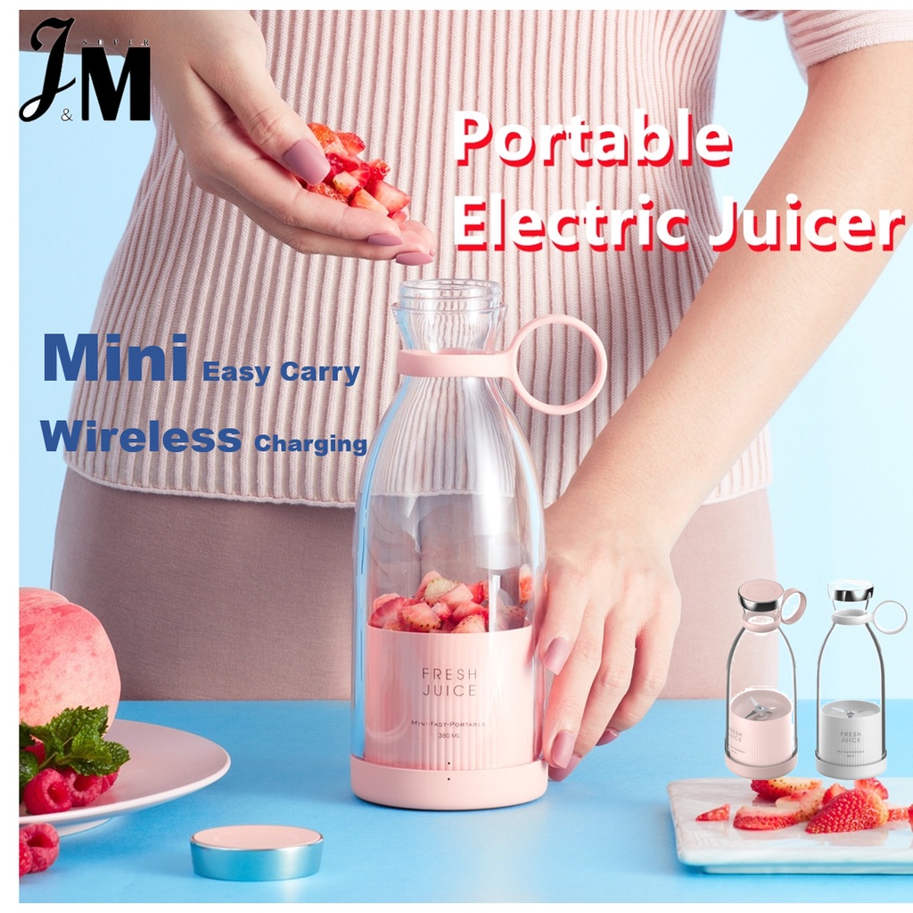 Wireless Charging Portable Electric Juicer Blender 6 Blades Juicer Cup ...