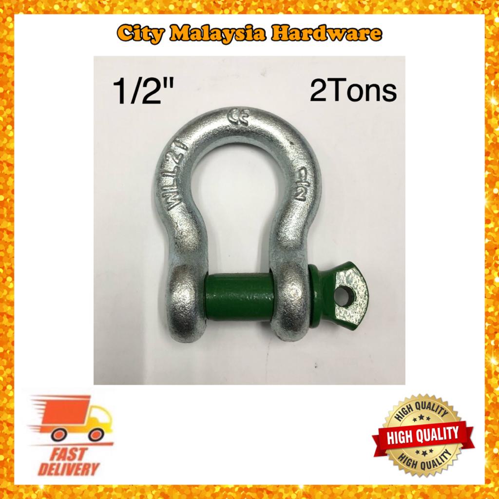 100% Original KOREA BST 1/2'' (WLL 2 TON) G209 E.GALV'D BOW SCREW PIN ...