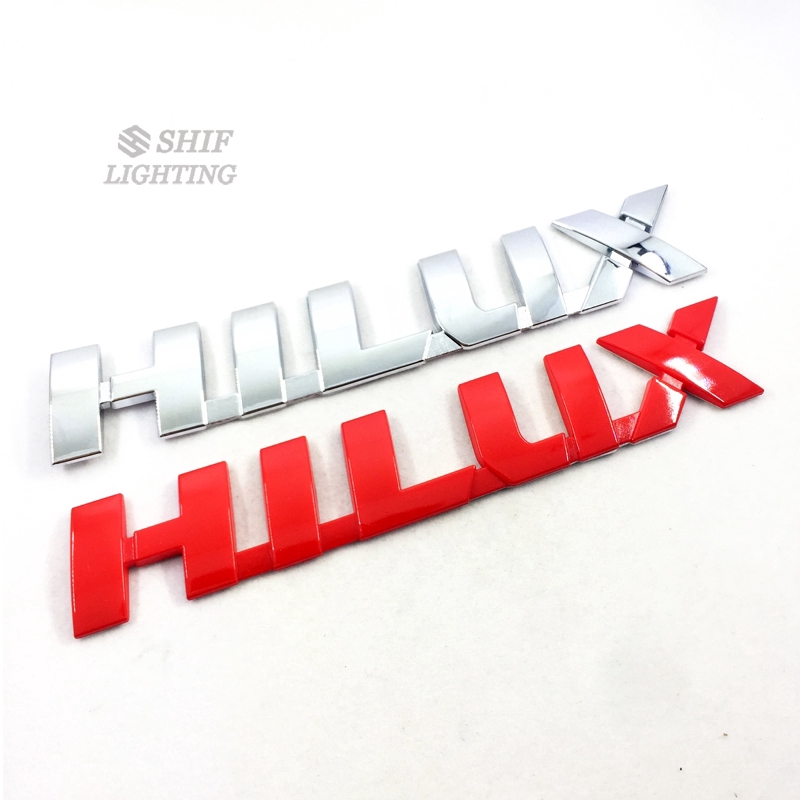 1 x ABS Chrome HILUX Logo Letter Car Auto Side Rear Trunk Emblem ...