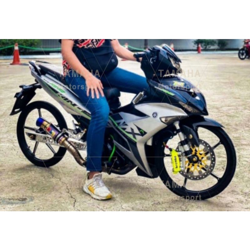 Yamaha Y15 Y15zr V1 V2 Mx King 2017 hijau green silver matt cover set ...