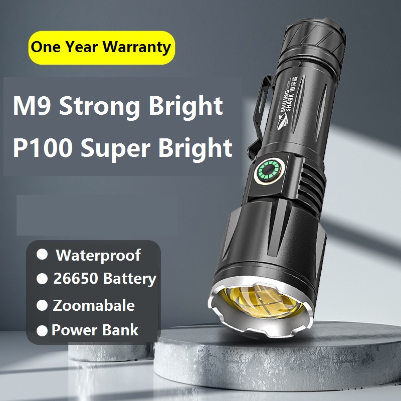 SmilingShark Tactical Torch Light Led M9 Powerful Strong Bright 7000LM ...