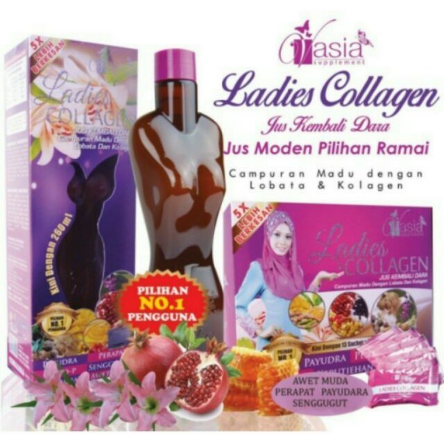 Jus Ladies Collagen[Jus Kembali Dara]_V'asia[Kotak/Botol] | Shopee Malaysia