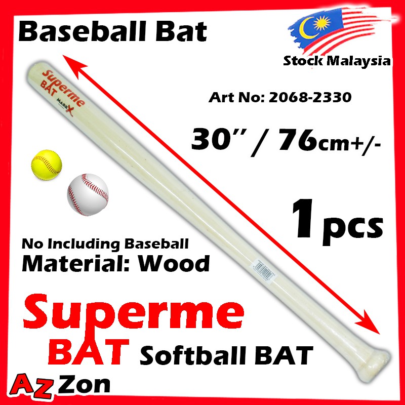 Baseball Bat Softball Bat Baseball Wood Stick 18'' 25'' 30'' Sports ...