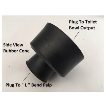 NKS Toilet WC Black Rubber Cone For Lower Level Cistern Paip/ Flush ...