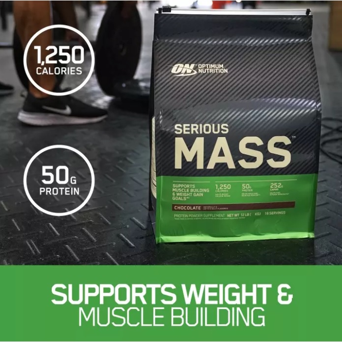 Optimum Nutrition Serious Mass 12lbs 5.4KG- ON Weight & Mass Gain ...