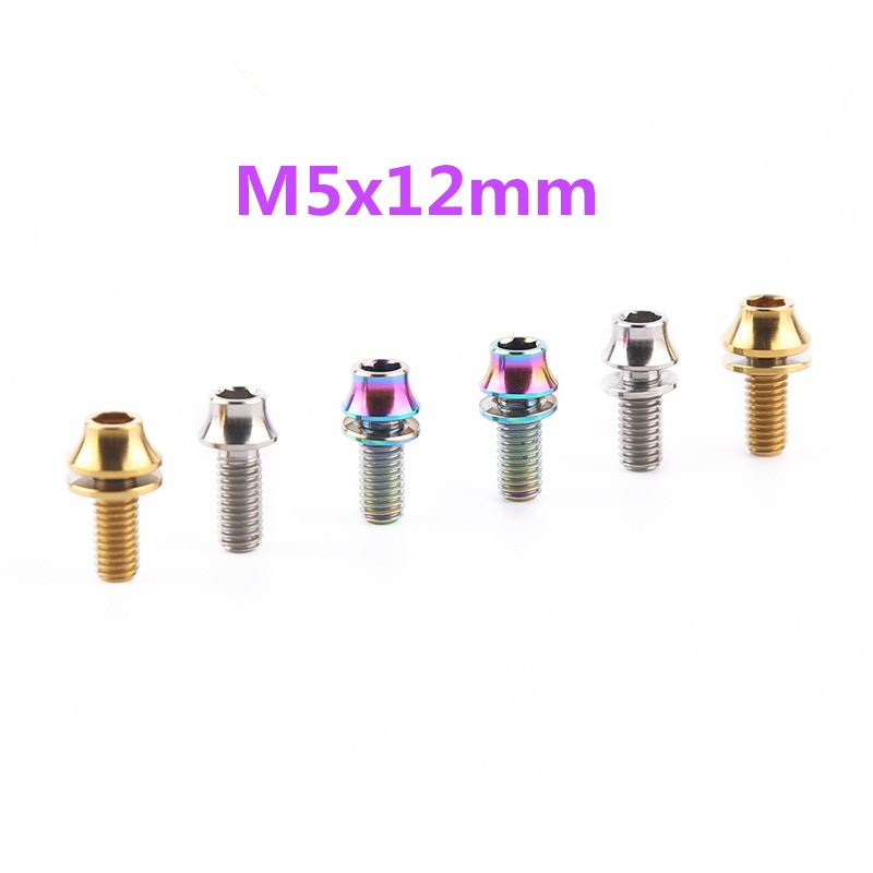 Titanium bolt M5x12mm not shedding gasket, bicycle kettle rack screw ...
