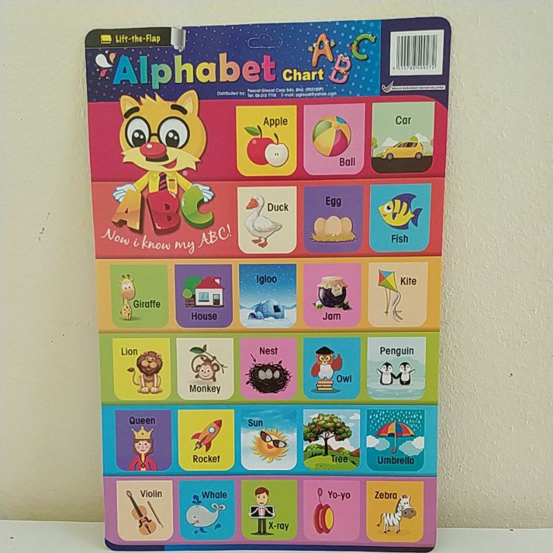 Alphabet ( ABC ) Chart/ Belajar ABC/ Lift the Flat | Shopee Malaysia