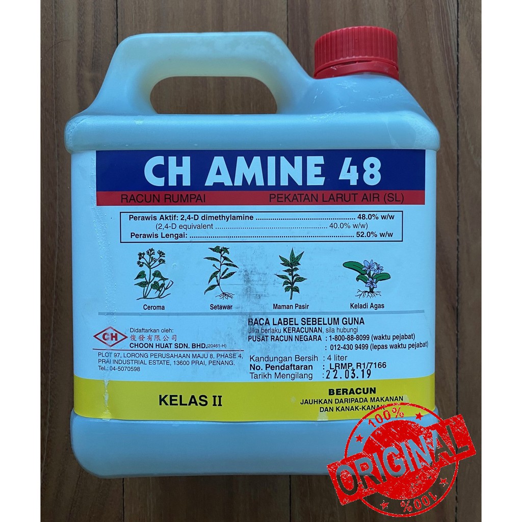 4L CH AMINE 48 2,4-D DIMETHYLAMINE 48% / KELADI AGAS / AKAR RUAS-RUAS ...