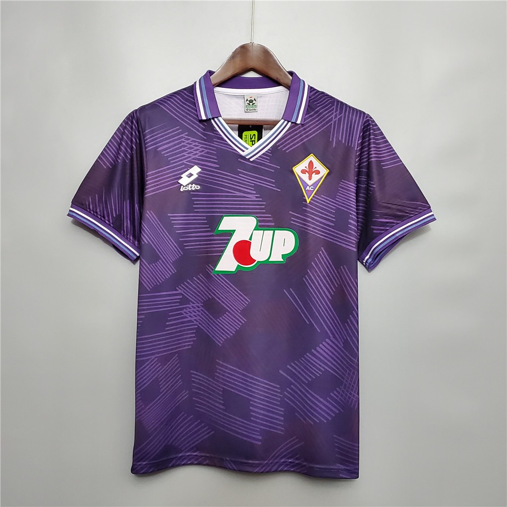 92-93 Fiorentina Home Away Retro Soccer Jersey Football Vintage Shirt ...