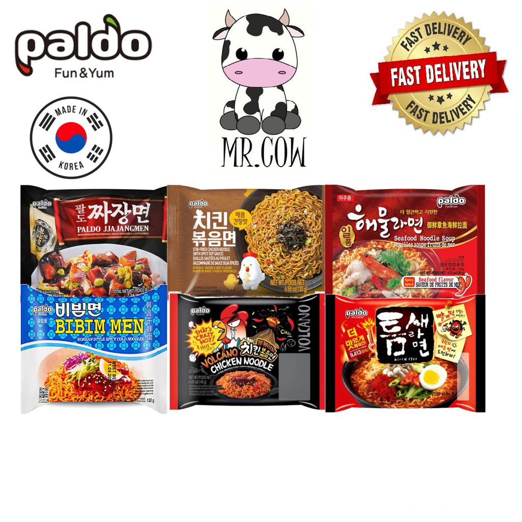 PALDO RAMEN New Korean Hit Mix Pack, Jjajangmen Chajang, Bibimmen ...