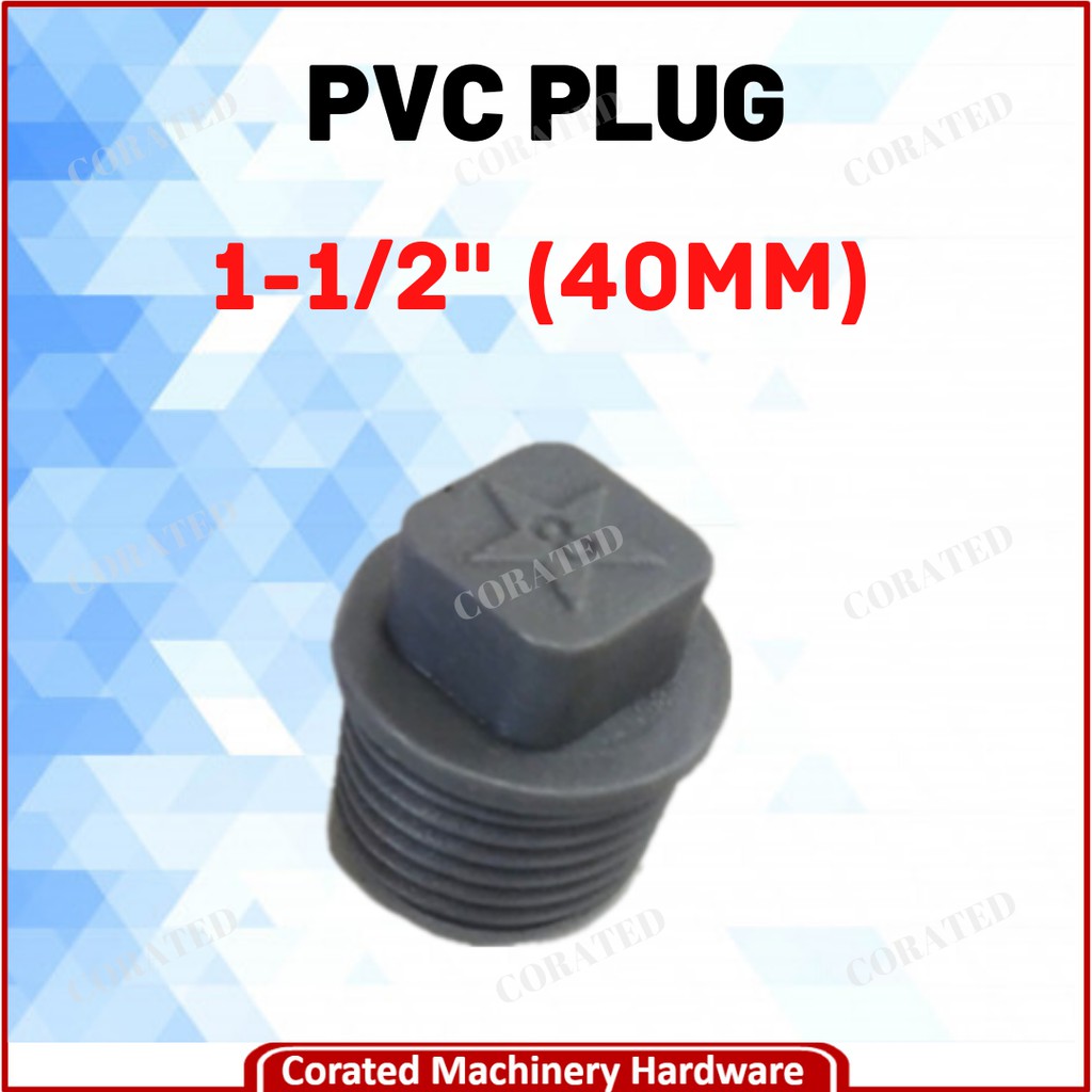 [CORATED] 1-1/2" (40mm) Pvc Plug (Grey) | Shopee Malaysia