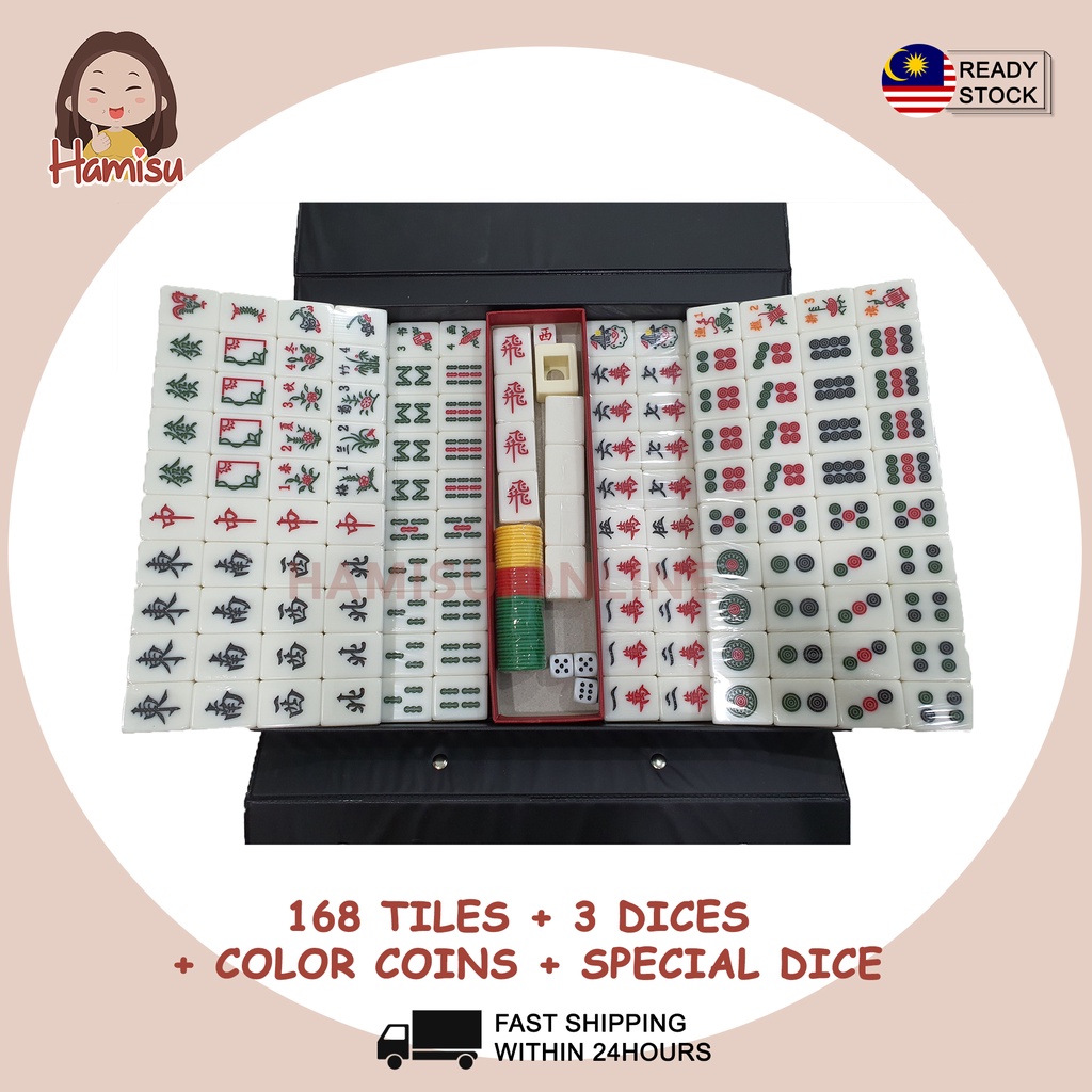 MAHJONG SET 4 PLAYER 168 TILES 4人麻将 168张 飞牌 3人麻将 88张 | Shopee Malaysia