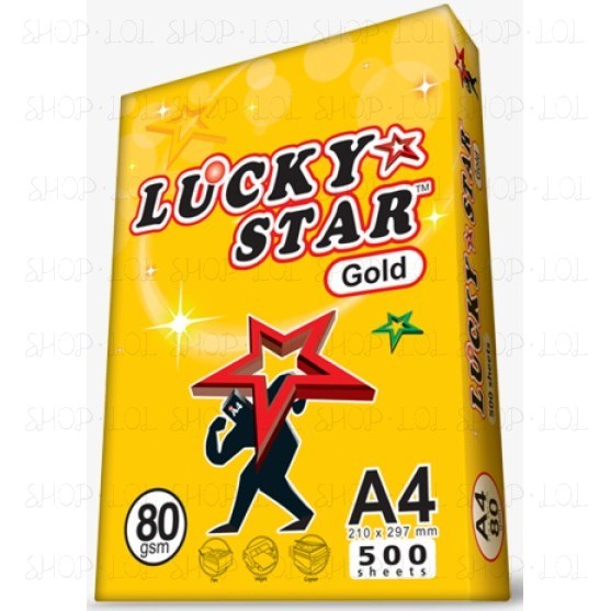 Lucky Star A4 Paper 70gsm 80gsm 500 sheet/Ream A4 纸张 500张/叠 Kertas A4 ...