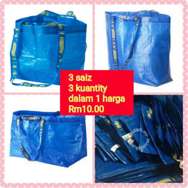 Beg Biru Ikea by set | Shopee Malaysia