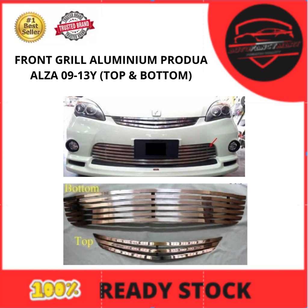 FRONT GRILL ALUMINIUM PRODUA ALZA 09-13Y (TOP & BOTTOM) | Shopee Malaysia