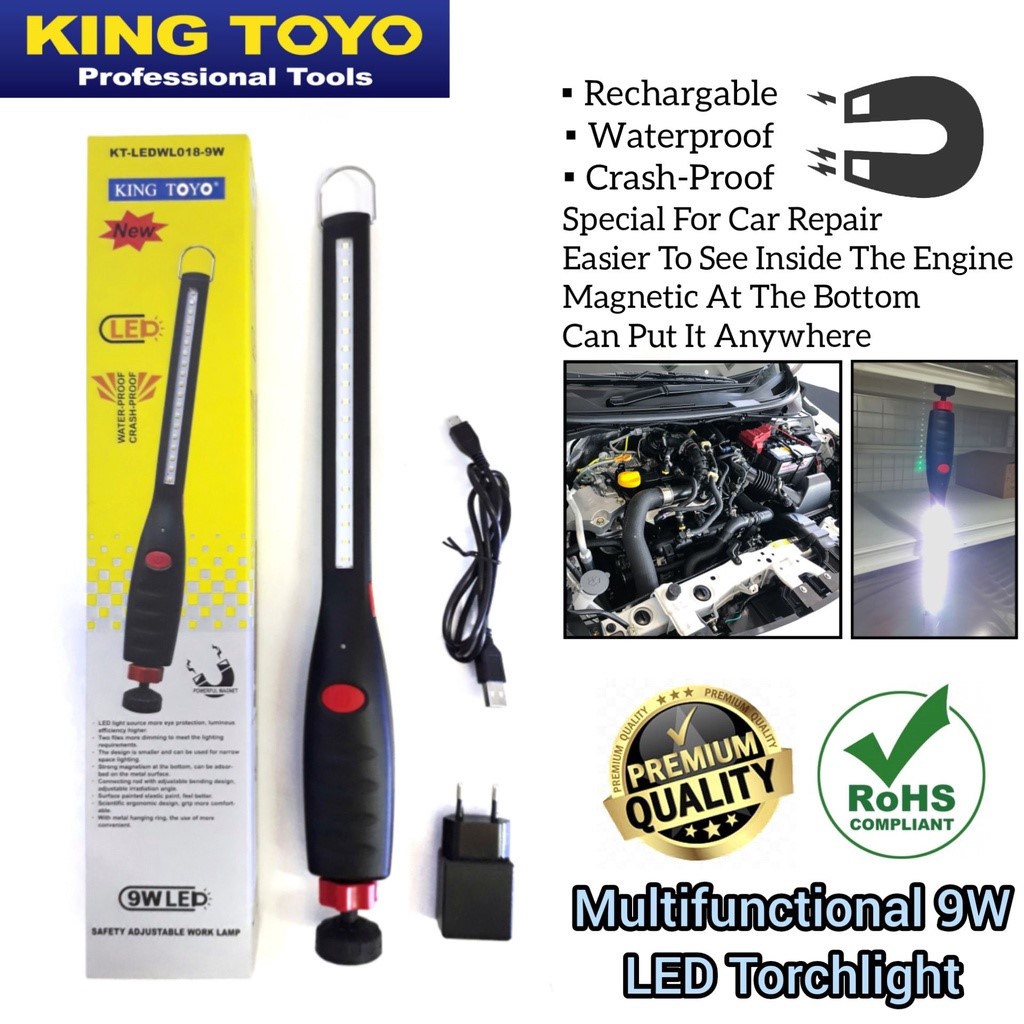 KingToyo KT-LEDWL018 9W Safety Adjustable LED Working Lamp (USB ...
