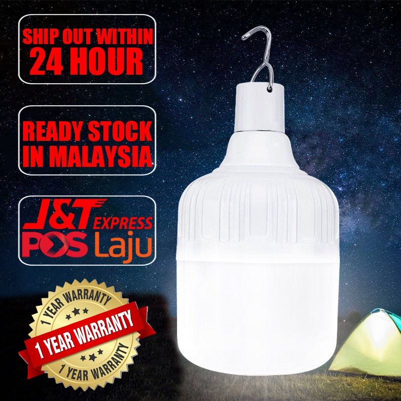 120w lampu pasar malam LED lampu camping cas tahan lama rechargeable ...