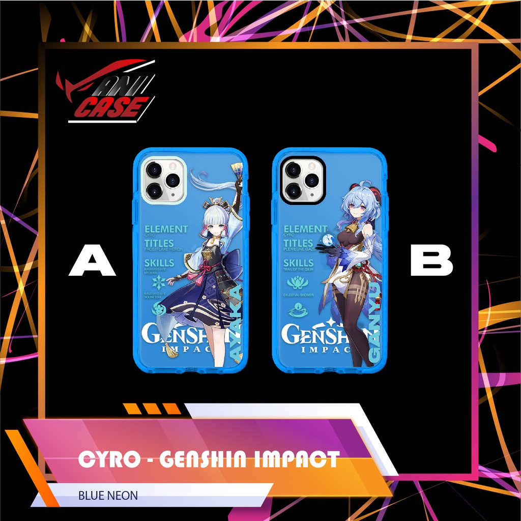 [GENSHIN IMPACT] AYAKA GANYU EULA SHENHE NEON CASE Anime Phone CASE ...