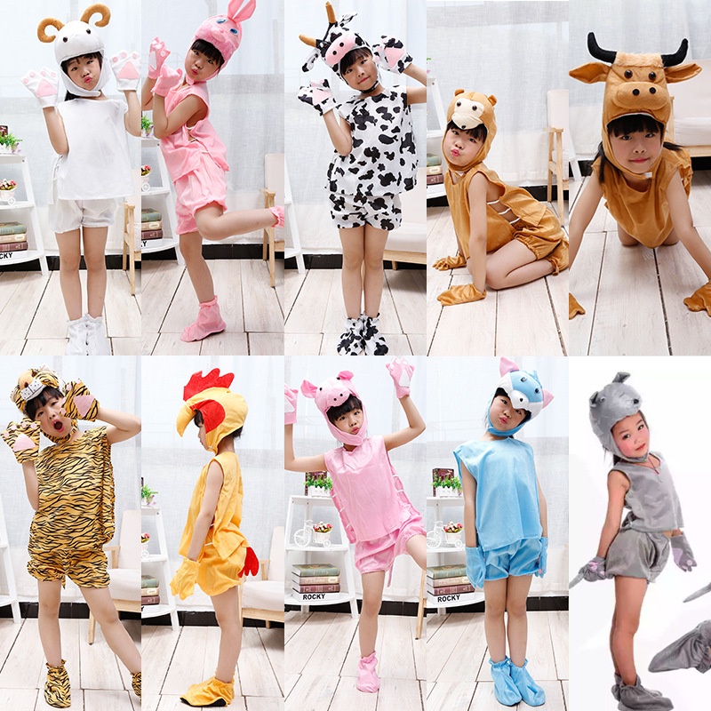 Cute Kids Baby Animal Dinosaur Costume Suit Monkey Duck Goat Cow Rabbit ...