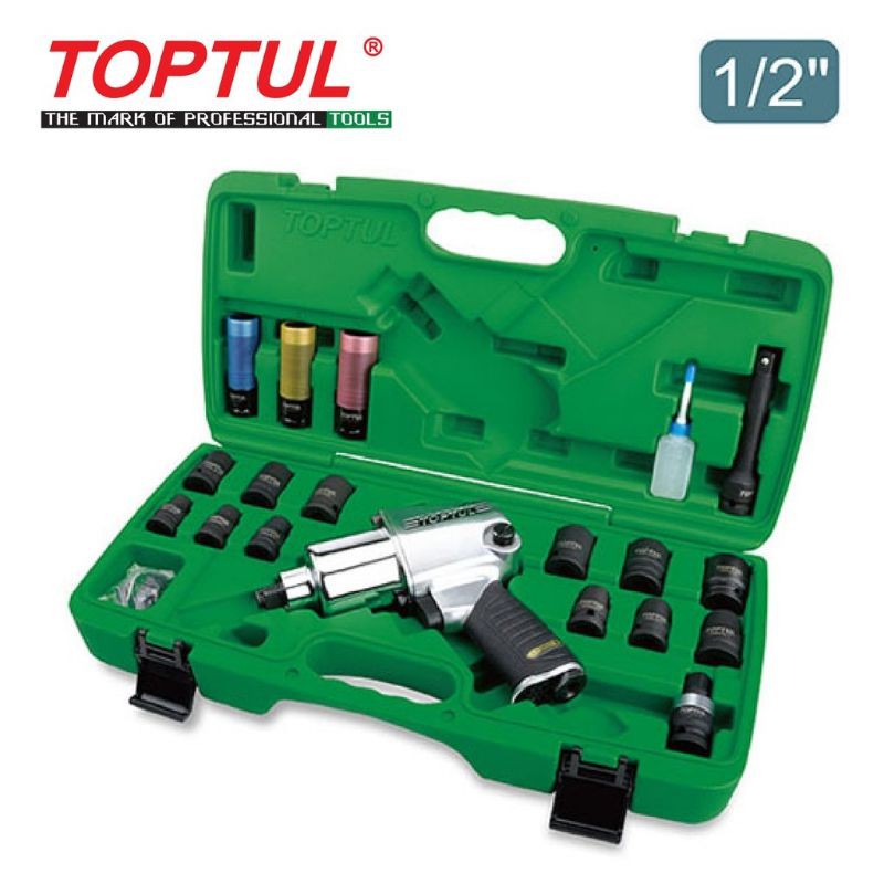 Toptul GDAI2703 27PCS 1/2" DR. Air Impact Wrench Set - Standard Anvil ...