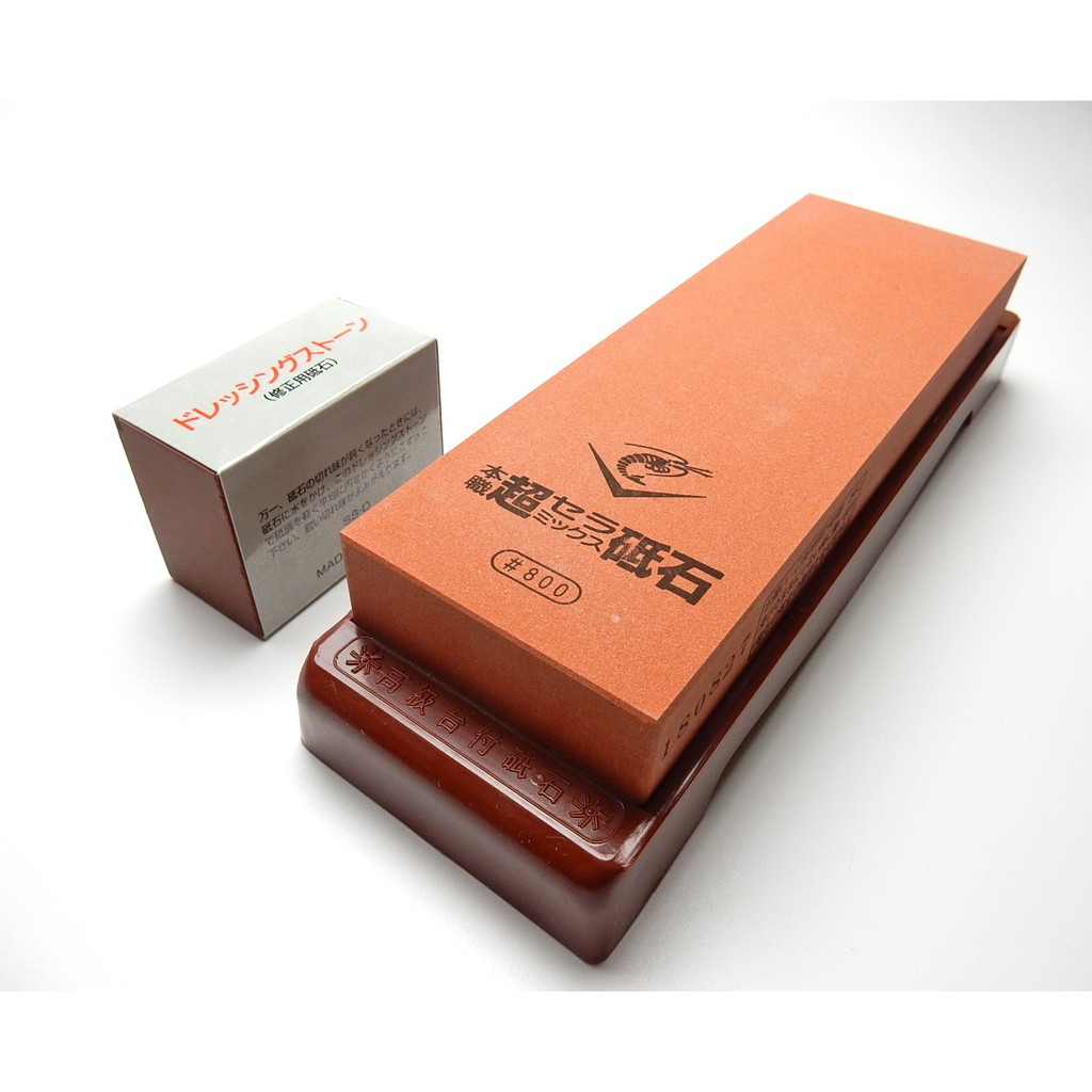NANIWA CHOSERA Super Ceramics Stone SS-800/#800,w/Holder & Dressing ...