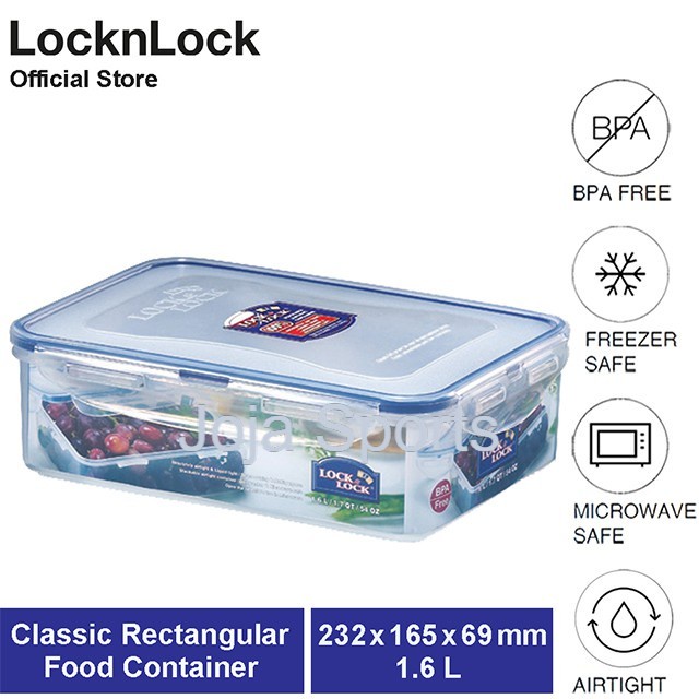 LocknLock HPL824 Classic Rectangular Food Container 1.6L ( elianware ...