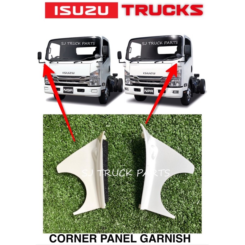 CORNER PANEL GARNISH ISUZU NPR PRO NKR NQR COVER AT SIDE MIRROR HEAD ...