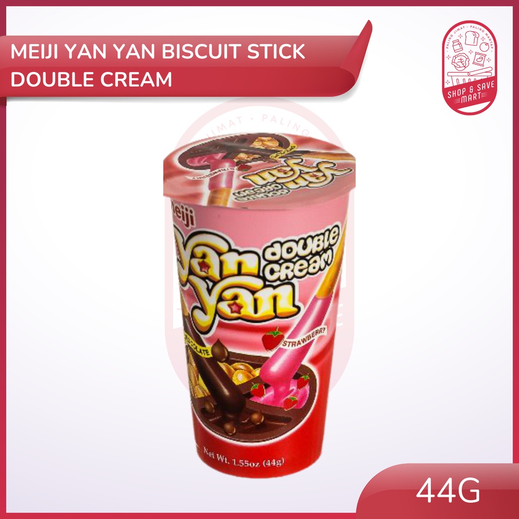 Meiji Yan Yan Biscuit Stick - 44g (Flavor: Chocolate / Strawberry / Vanilla / Hazelnut / Double ...