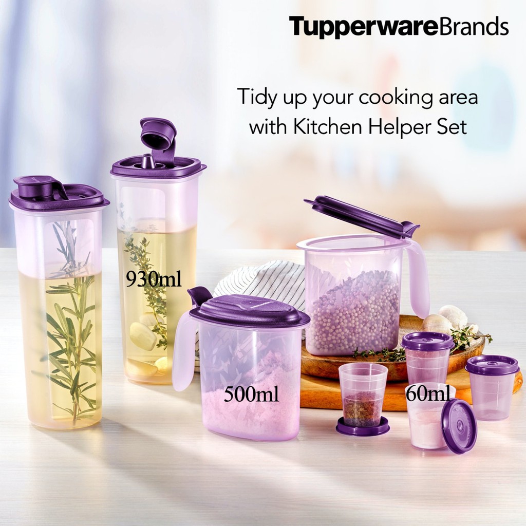 Tupperware Kitchen Helper Set(Salt N Spice/Perfect Pour/Midgets ...
