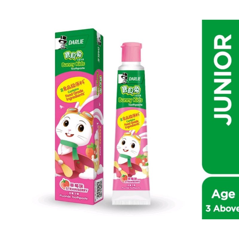 Darlie Bunny Kids Toothpaste Strawberry 40g | Shopee Malaysia