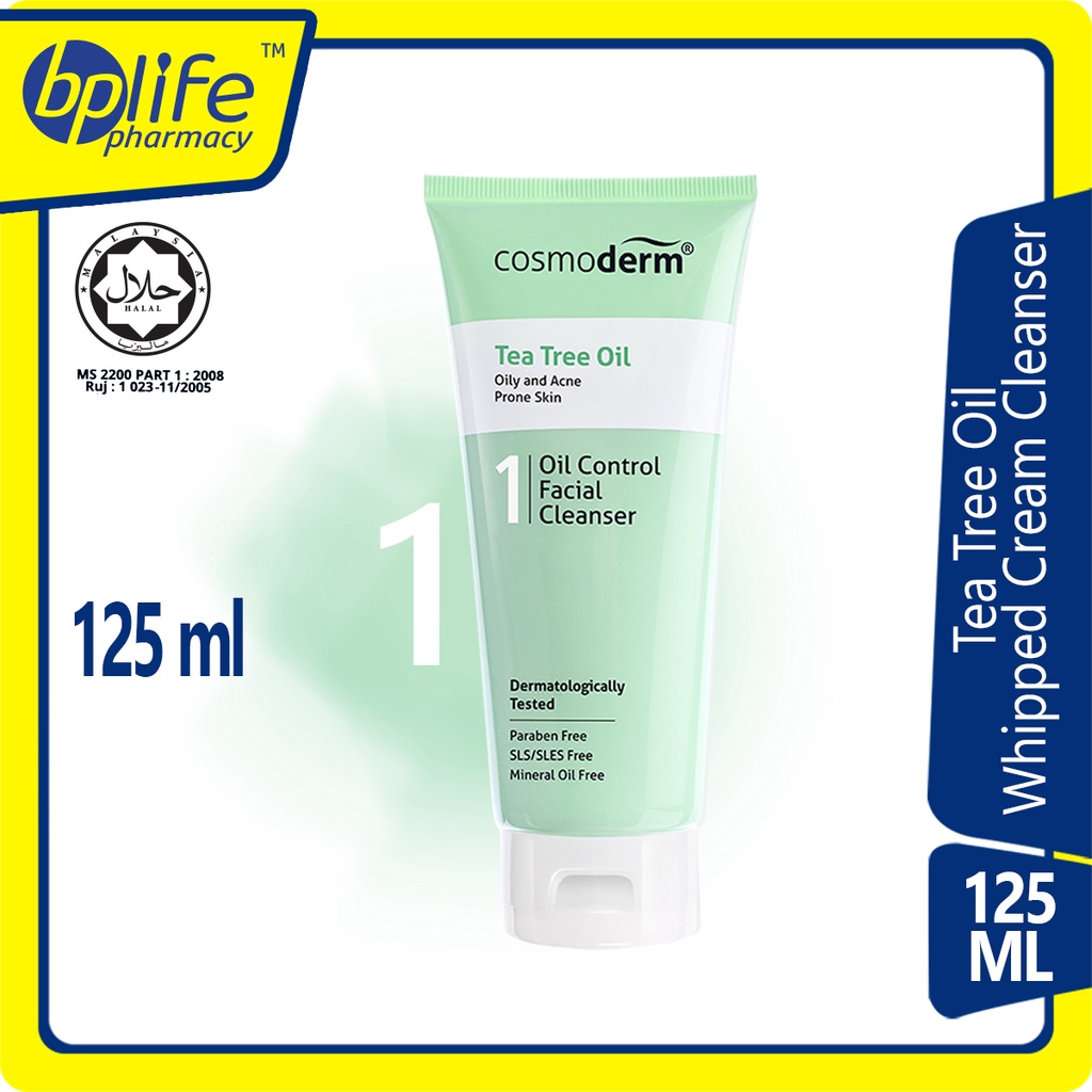 Cosmoderm Tea Tree Oil Oil Control Facial Cleanser 125ml Shopee Malaysia
