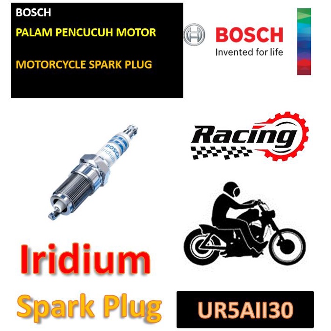 SPARK PLUG/PALAM PENCUCUH BOSCH UR5AII30(CR6HIX)(IUF22)(U5AC)(C6HSA ...
