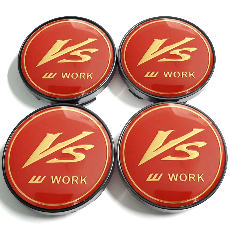 60mm WORK center caps Work EMOTION hub cover VS WORK rim cap Silver ...