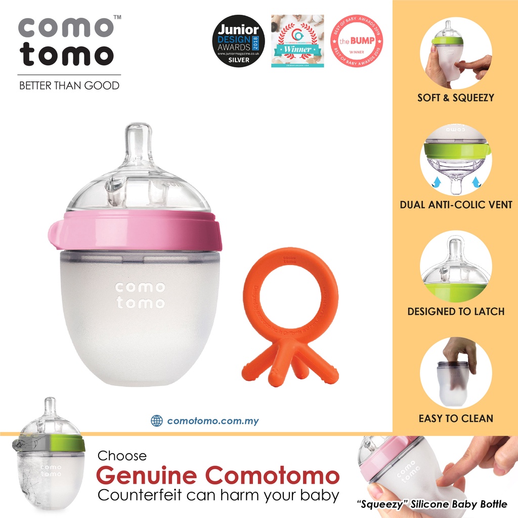 Comotomo Natural Feel Anti-Bacterial Heat Resistance Silicon Baby ...