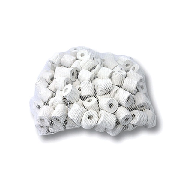 Ceramic Bio Ring Aquarium Filter Media 500g With net Fish Tank ...