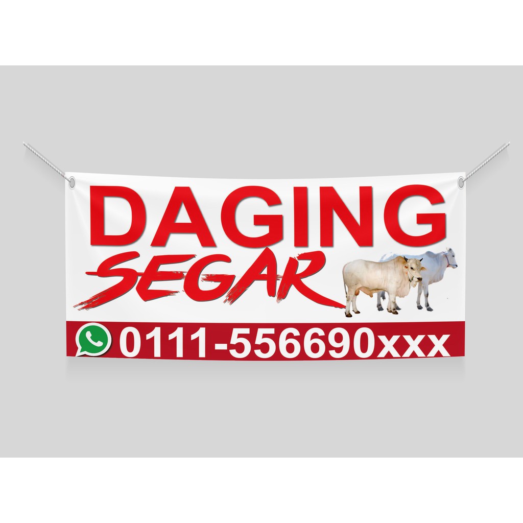 !!FRESH!! BANNER DAGING SEGAR (material tarpaulin) | Shopee Malaysia
